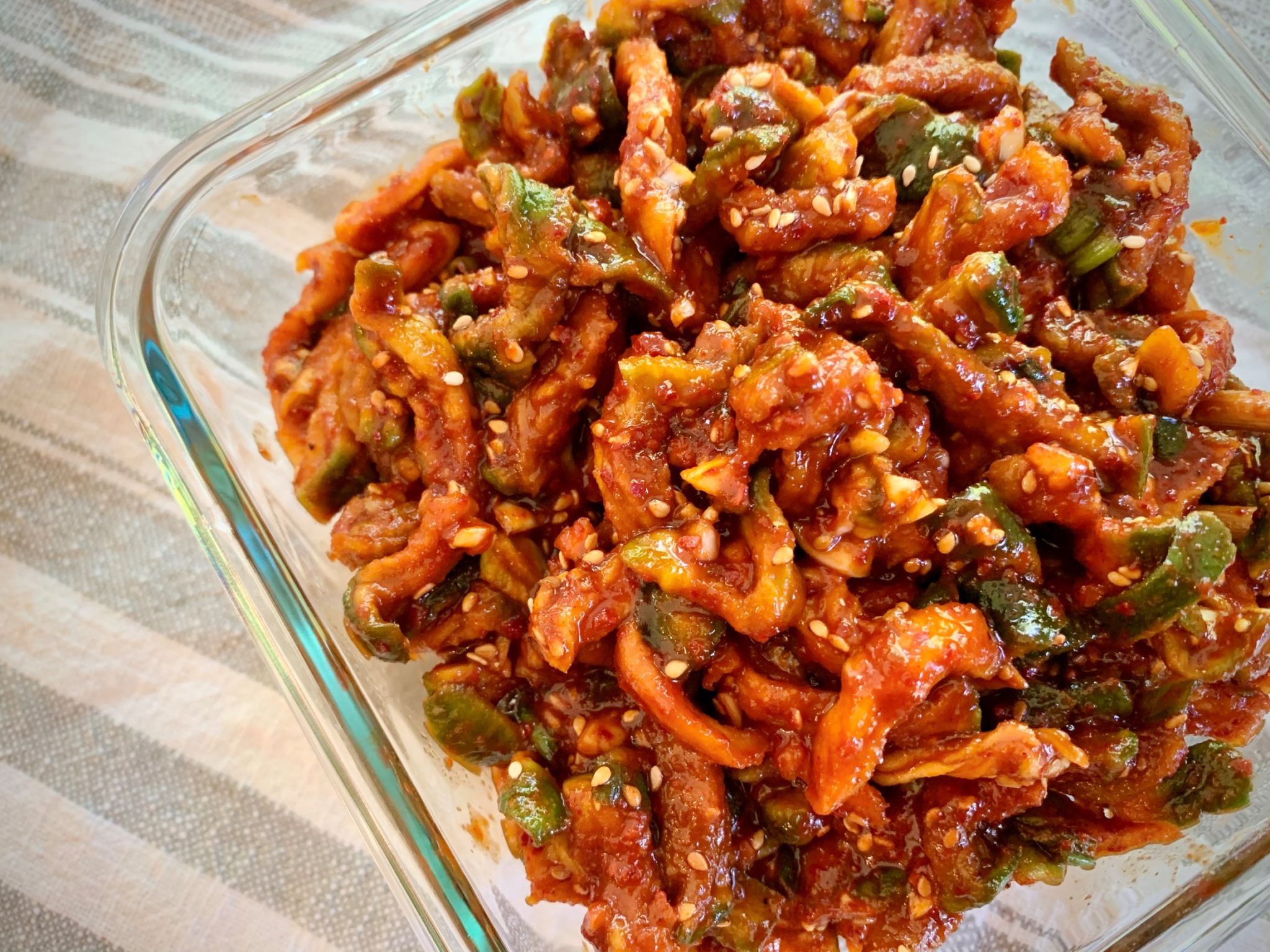 Dried Radish in Spicy Sauce, Korean Mumallaengi Muchim ⋆ Seasoned by Jin