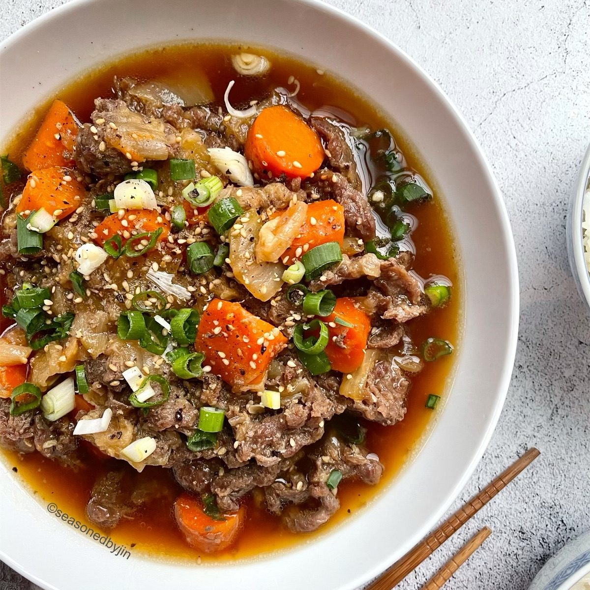Instant Pot Bulgogi Jjim ⋆ Seasonedbyjin