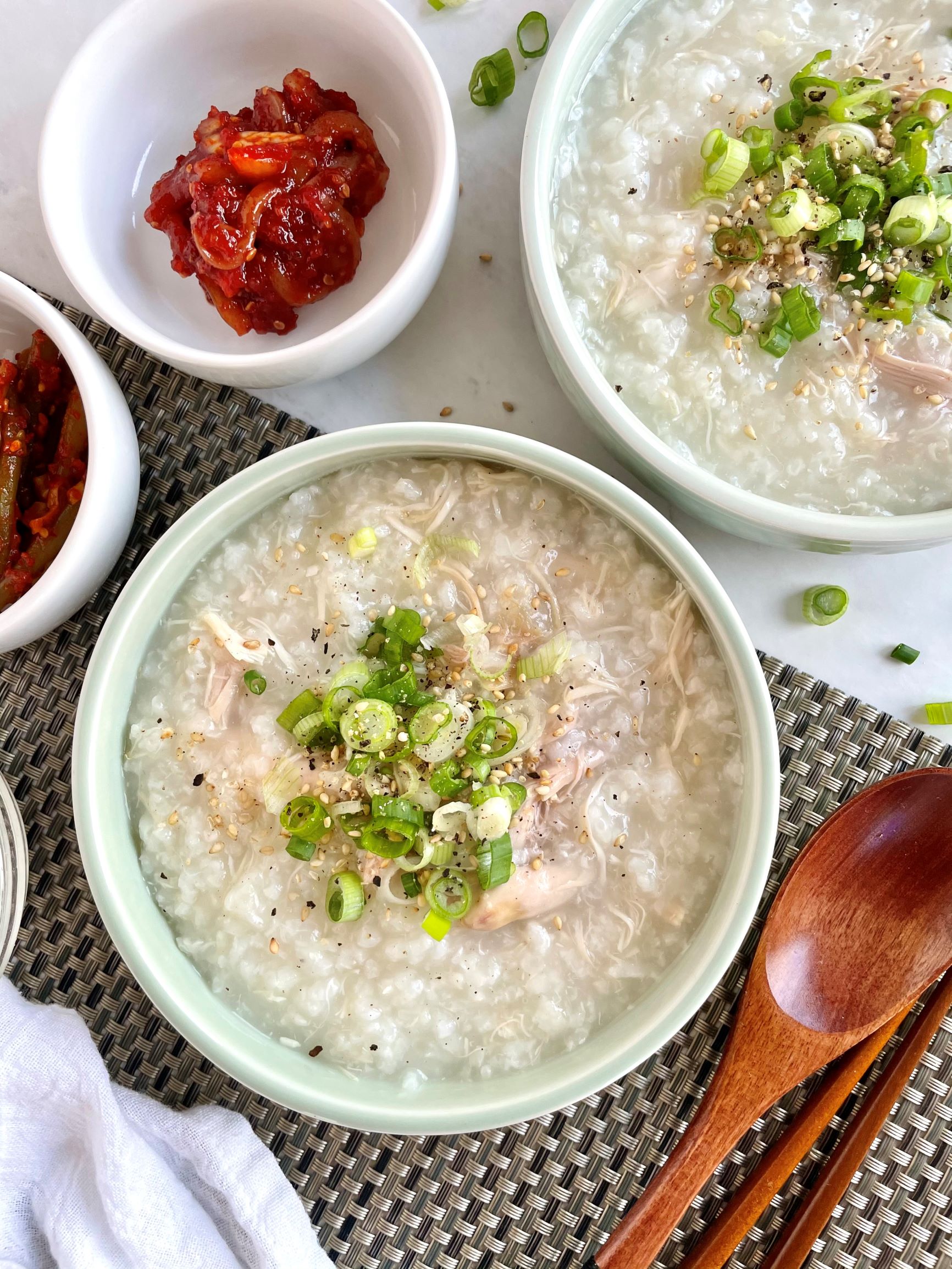 Korean Chicken and Rice Porridge, Dak Juk ⋆ Seasoned by Jin