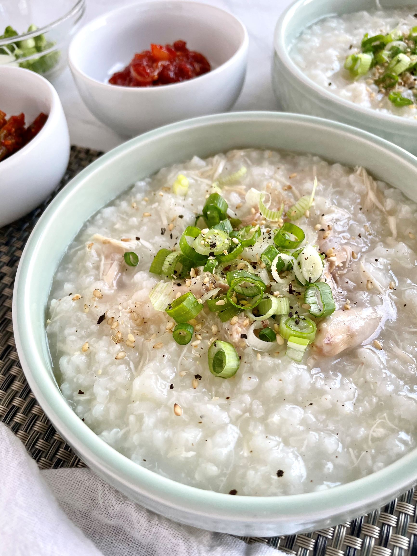 Korean Chicken and Rice Porridge, Dak Juk ⋆ Seasoned by Jin
