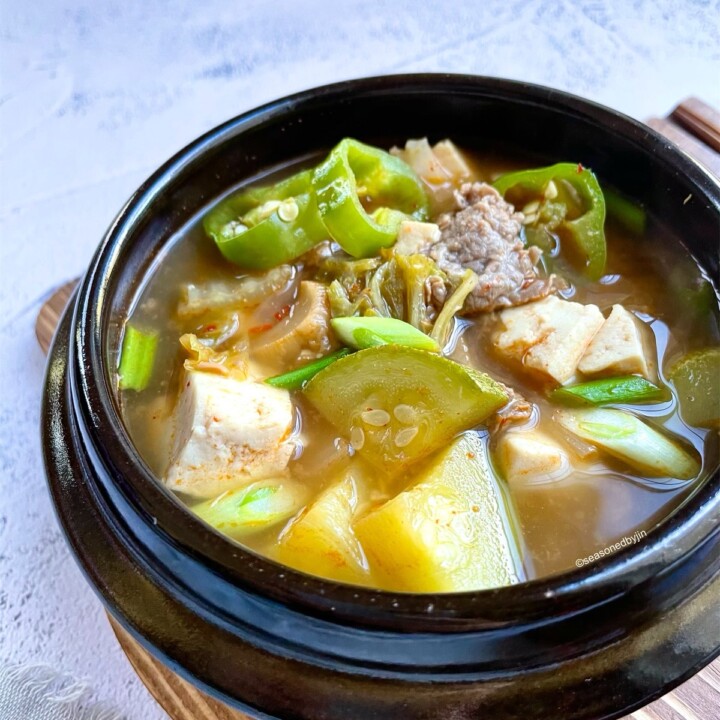 Beef Soybean Paste Stew, Doenjang Jjigae ⋆ Seasoned by Jin