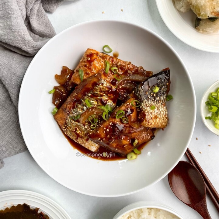 Savory Braised Salmon ⋆ Seasoned by Jin