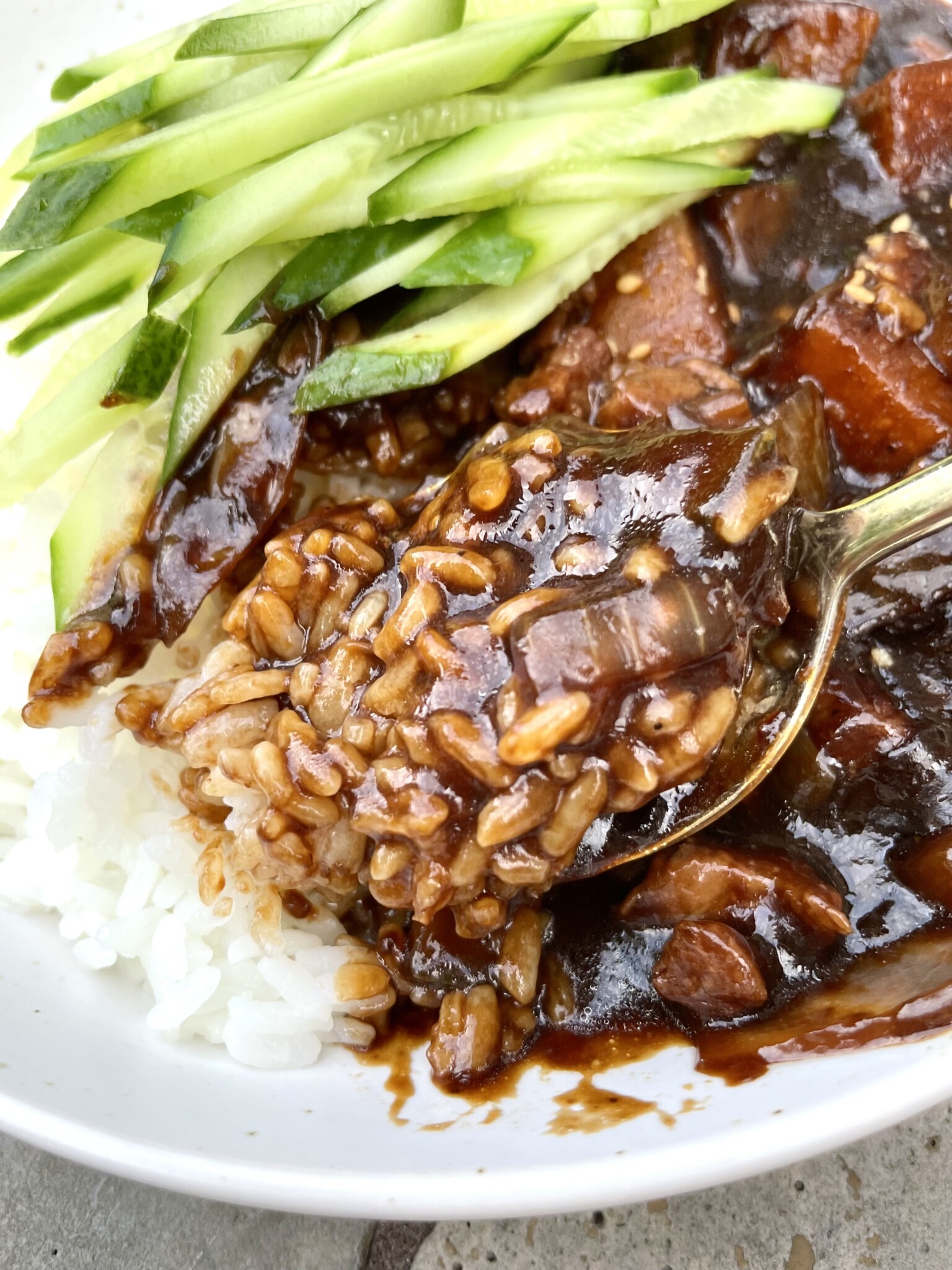 Jjajangbap (Rice with Black Bean Sauce) ⋆ Seasoned by Jin